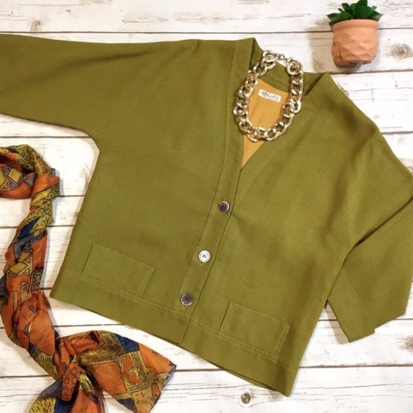 Vintage | Jackets & Coats | Vintage Rhodes California Chartreuse Preppy ...